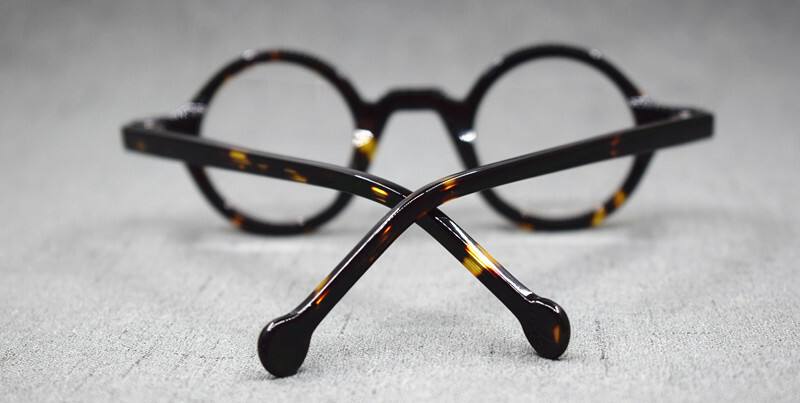 Small Round 38mm Full Rim Eyeglass Frames Acetate Hand Made Glasses ...