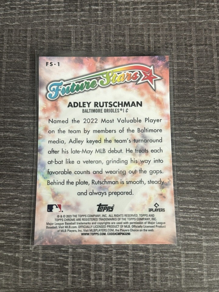 2023 Topps Chrome Logofractor Adley Rutschman Future Stars Rookie Card ...
