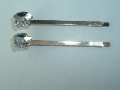 CLEAR PLASTIC GEM HAIR PINS BOBBY PIN UP DO HAIR ACCESSORY | eBay