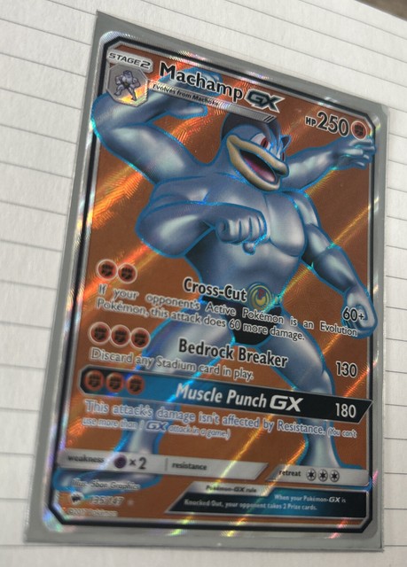 Pokémon TCG Machamp GX Burning Shadows 135/147 Holo Full Art for sale ...