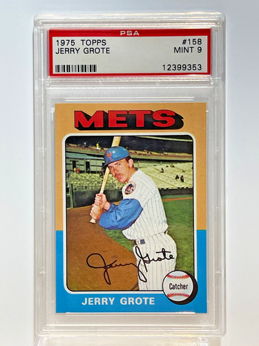 1975 TOPPS #158 JERRY GROTE PSA 9 MINT NEW YORK METS | eBay
