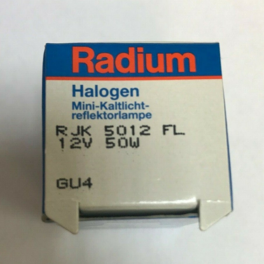 RADIUM HALOGEN Mini-Kaltspiegellampe MR11 GU4 12V 50W RJK 5012FL Made ...