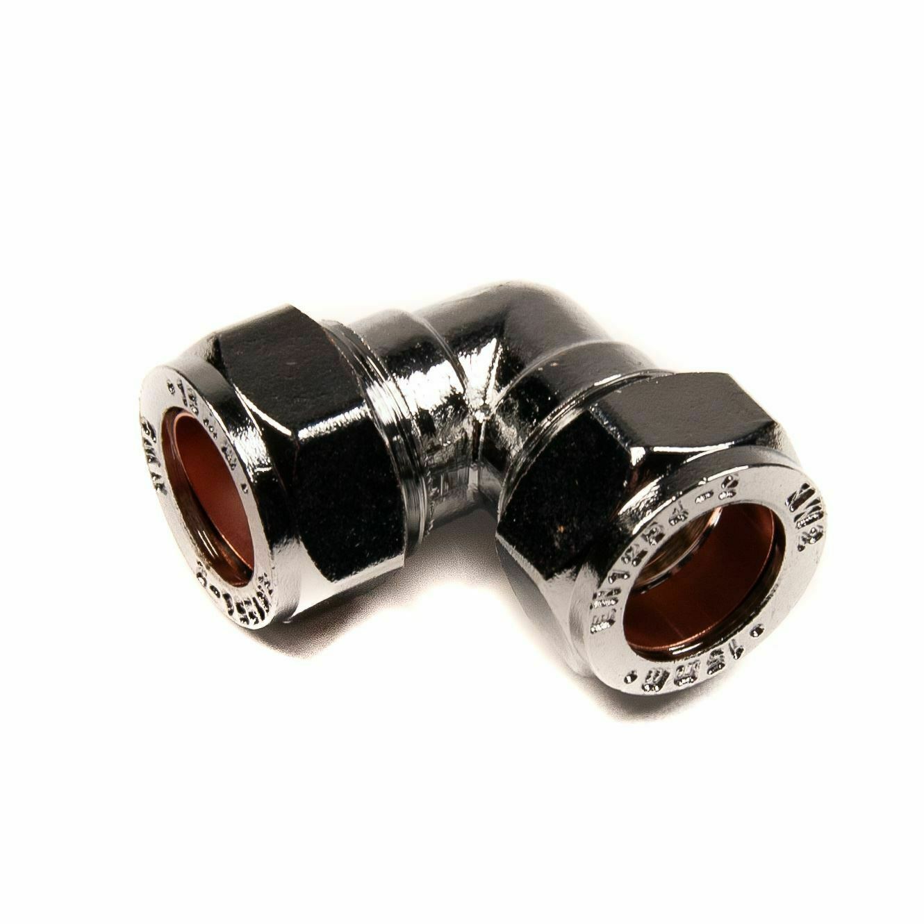 15mm Chrome Compression Elbow 90° Bend Chrome Plated Plumbing DIY Job ...