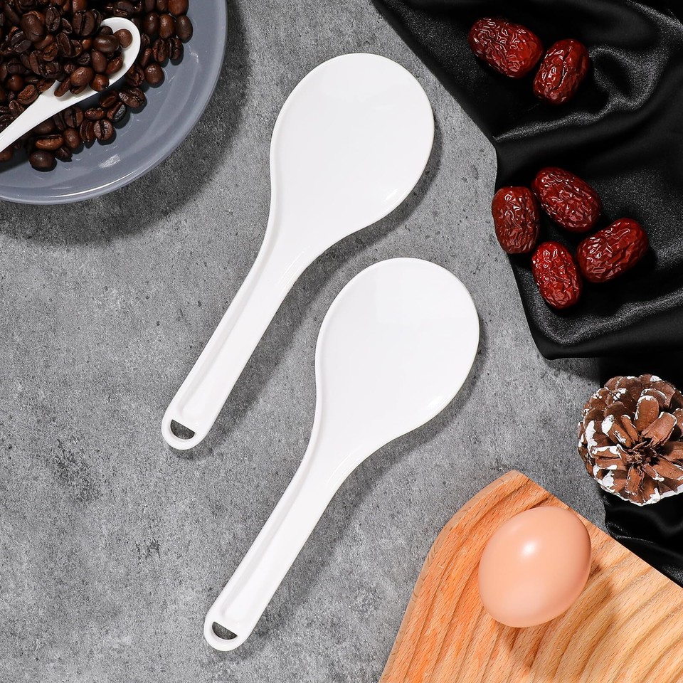 2PCS Plastic Rice Paddle Spoon Rice Scoop Non-Stick Rice Spatula Rice ...
