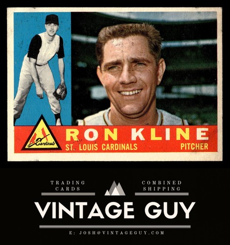 1960 Topps #197 Ron Kline Vintage St. Louis Cardinals Baseball Card | eBay