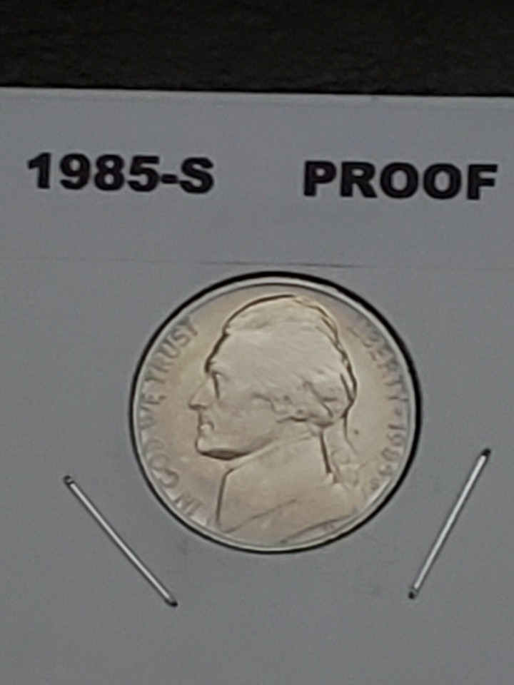 1985-S JEFFERSON NICKEL PROOF. NICE COLLECTOR COIN FOR YOUR SET OR COL ...