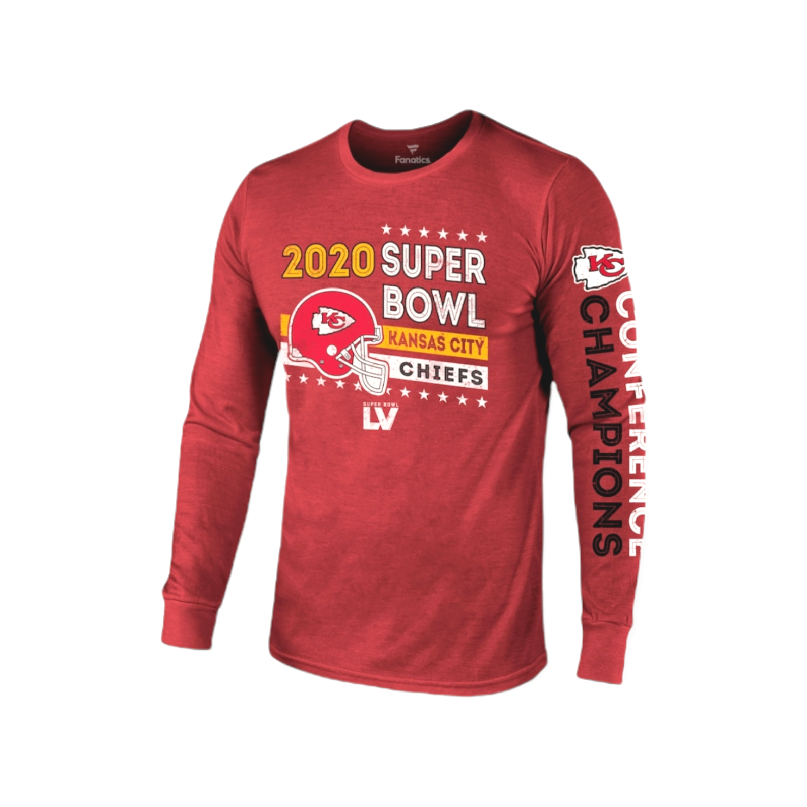Kansas City Chiefs Fanatics 2020 AFC Champions Touchback 2-Hit T-Shirt ...