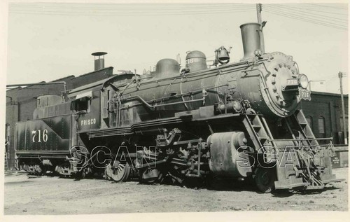9G024 RPPC 1948 SLSF FRISCO RAILROAD 4-6-0 LOCOMOTIVE #716 ENID OK | eBay
