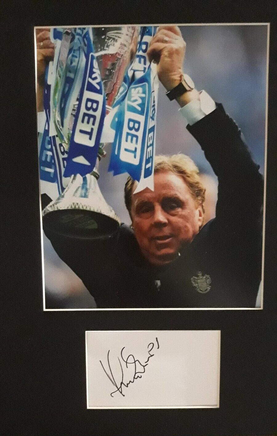 HARRY REDKNAPP AUTOGRAPH SIGNED MOUNTED CARD (10" X 8" PHOTO) FOOTBALL ...