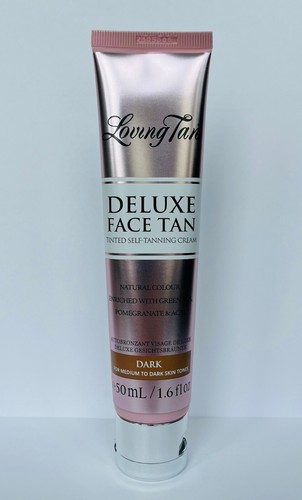 LOVING TAN Deluxe Face Tan Tinted Self-Tanning Cream (DARK) *new** | eBay