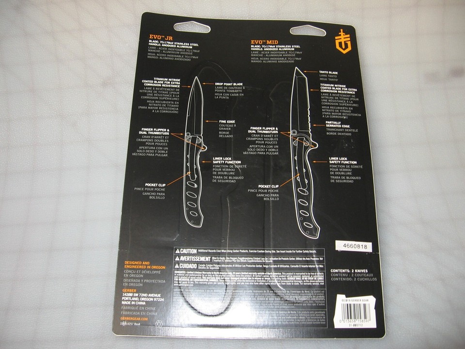 Gerber Evo Jr. and Evo Mid Combo | eBay