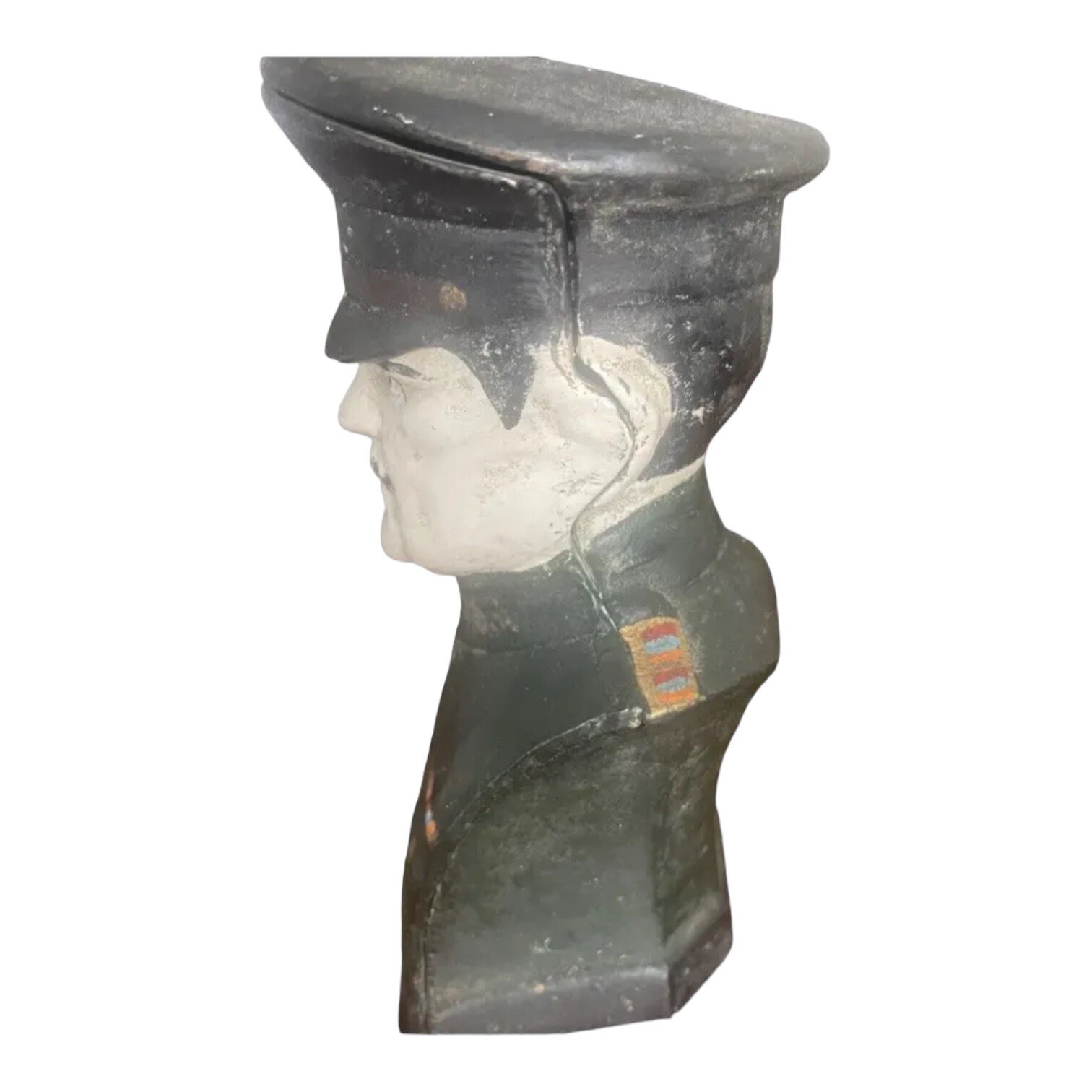 VINTAGE 7 1/2" HIGH METAL STATUE WWII ARMY GENERAL BLACK JACK PERSHING ...