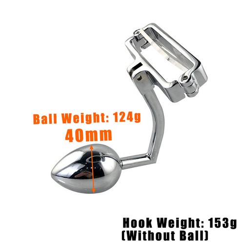 Hook Scrotal Lock Plugs Dilator Metal Scrotum Rings Male Chastity ...