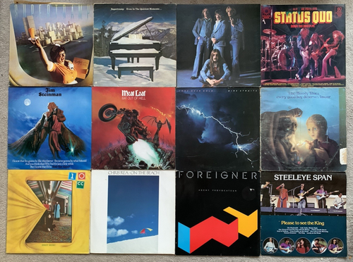 12x Hard Rock 70s Vinyl Job Lot LP Bundle Status Quo Dire Straits ...