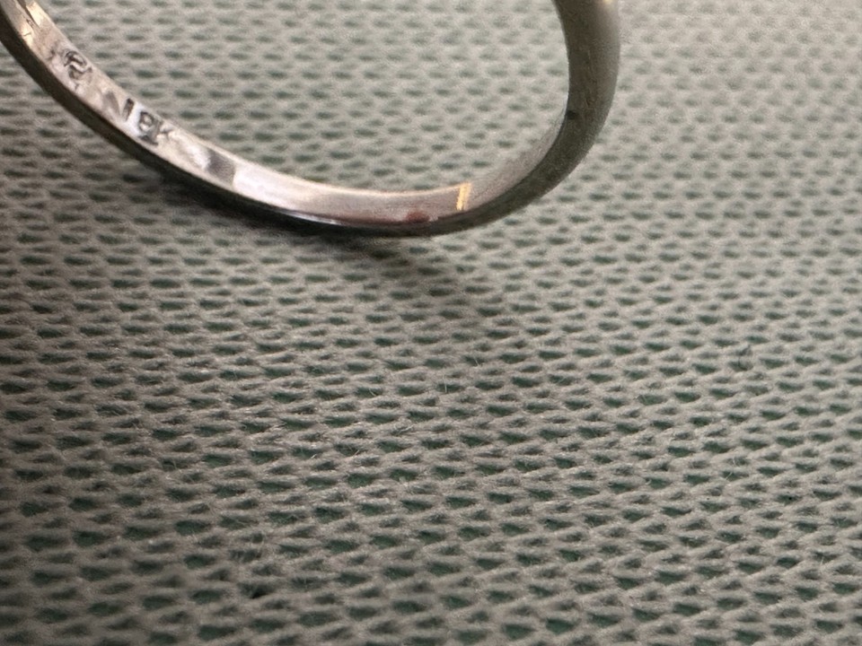 Birks 18K White Gold 0.25cts Diamond Engagement Wedding Band Ring ...