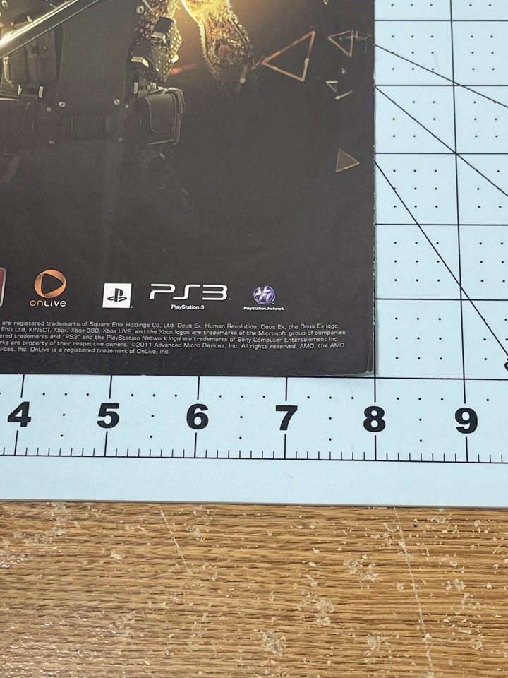 Deus Ex Human Revolution video game Magazine print ad wall art Ephemera ...