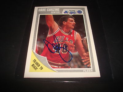 1989 NBA FLEER #109 DAVE CORZINE MAGIC DePaul SIGNED AUTHENTIC ...