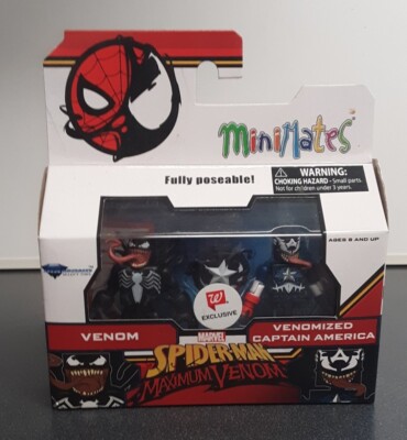 Marvel Minimates Spider-Man Maximum Venom & Venomized Captain America ...
