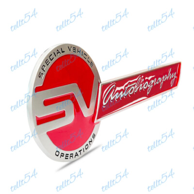For SVO Side Fender & Rear Trunk Emblems in Red - Pair | eBay