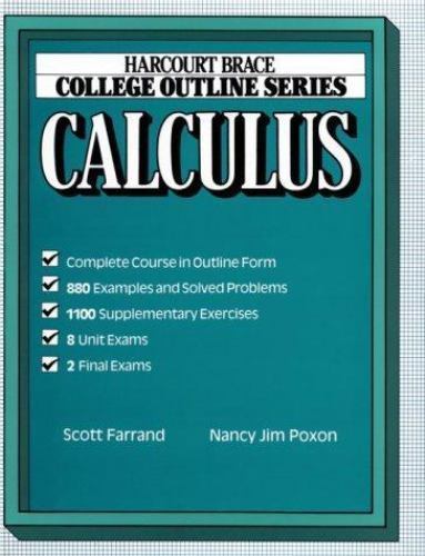 Harcourt Brace Jovanovich College Outline Ser.: Calculus by Nancy Jim ...