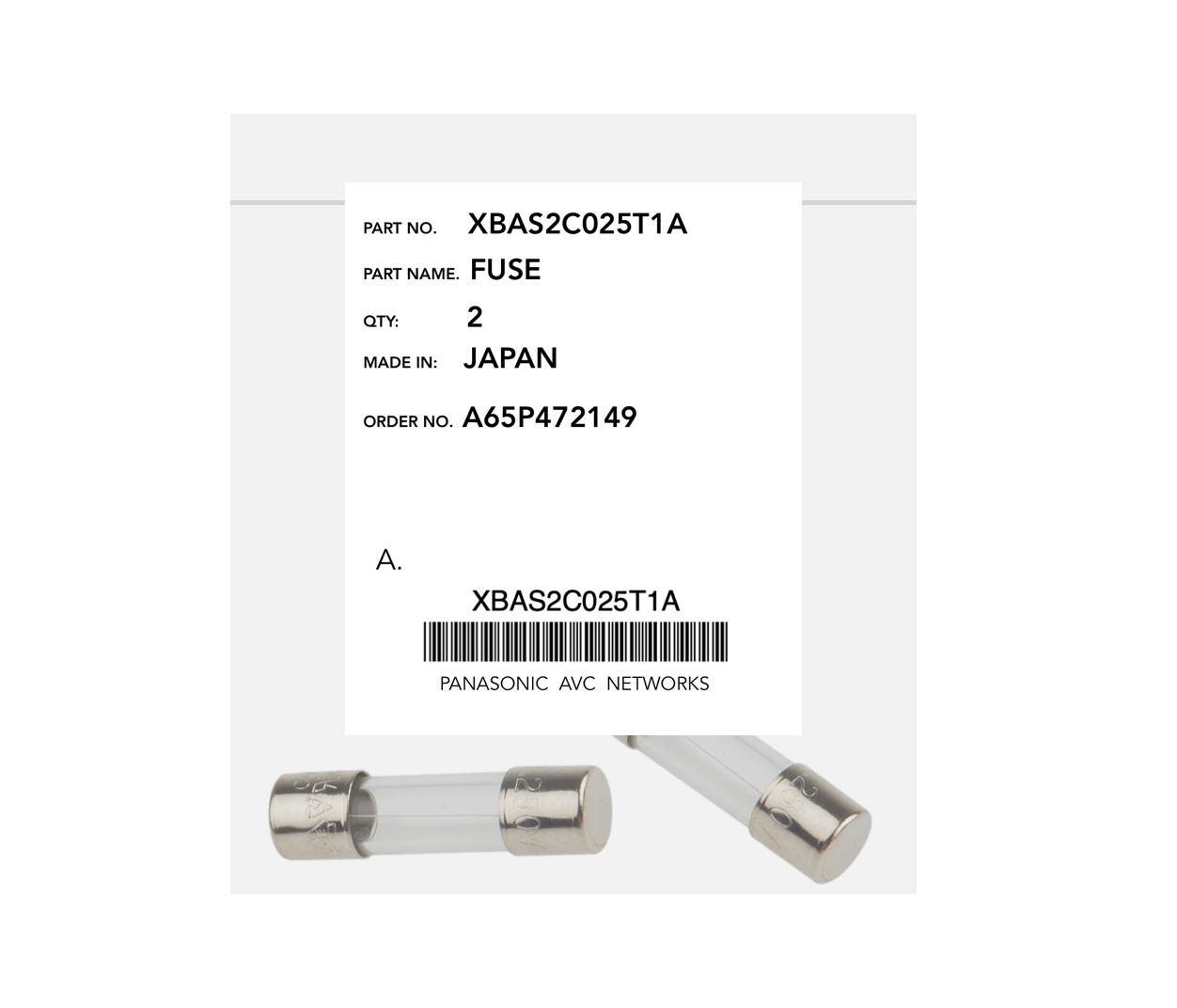 Technics Glass Fuse 250V T250mA (F1) XBAS2C025T1A SL-1200 SL-1210 | eBay