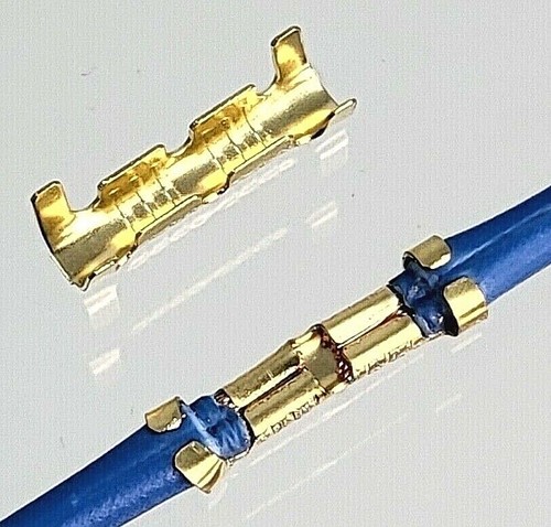 25x Krallenverbinder Kabelverbinder Stoßverbinder Messing unisoliert ...