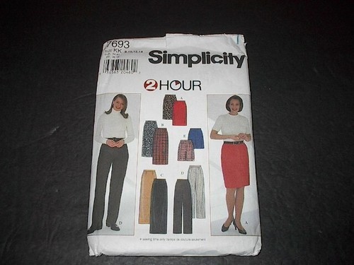 Simplicity Pattern 7693 Misses Straight Skirt and Pants or Shorts 8 ...