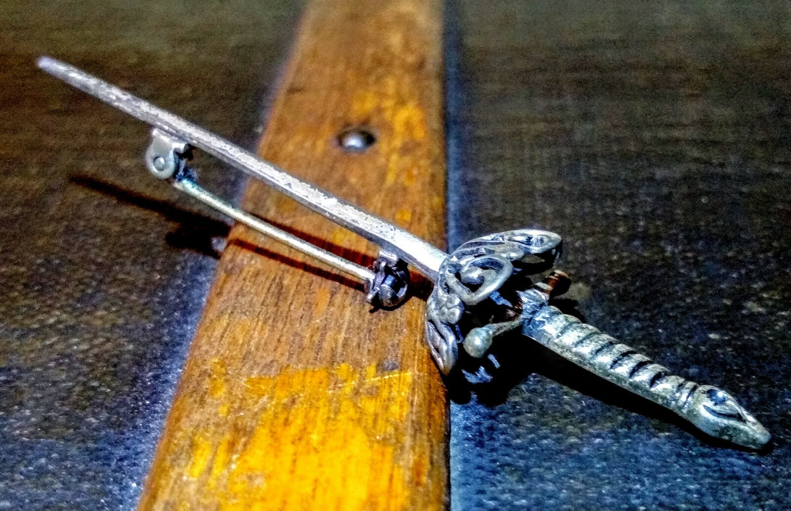 Antique Stunning Sword w/Detailed Handle Pin/Brooch U… - Gem