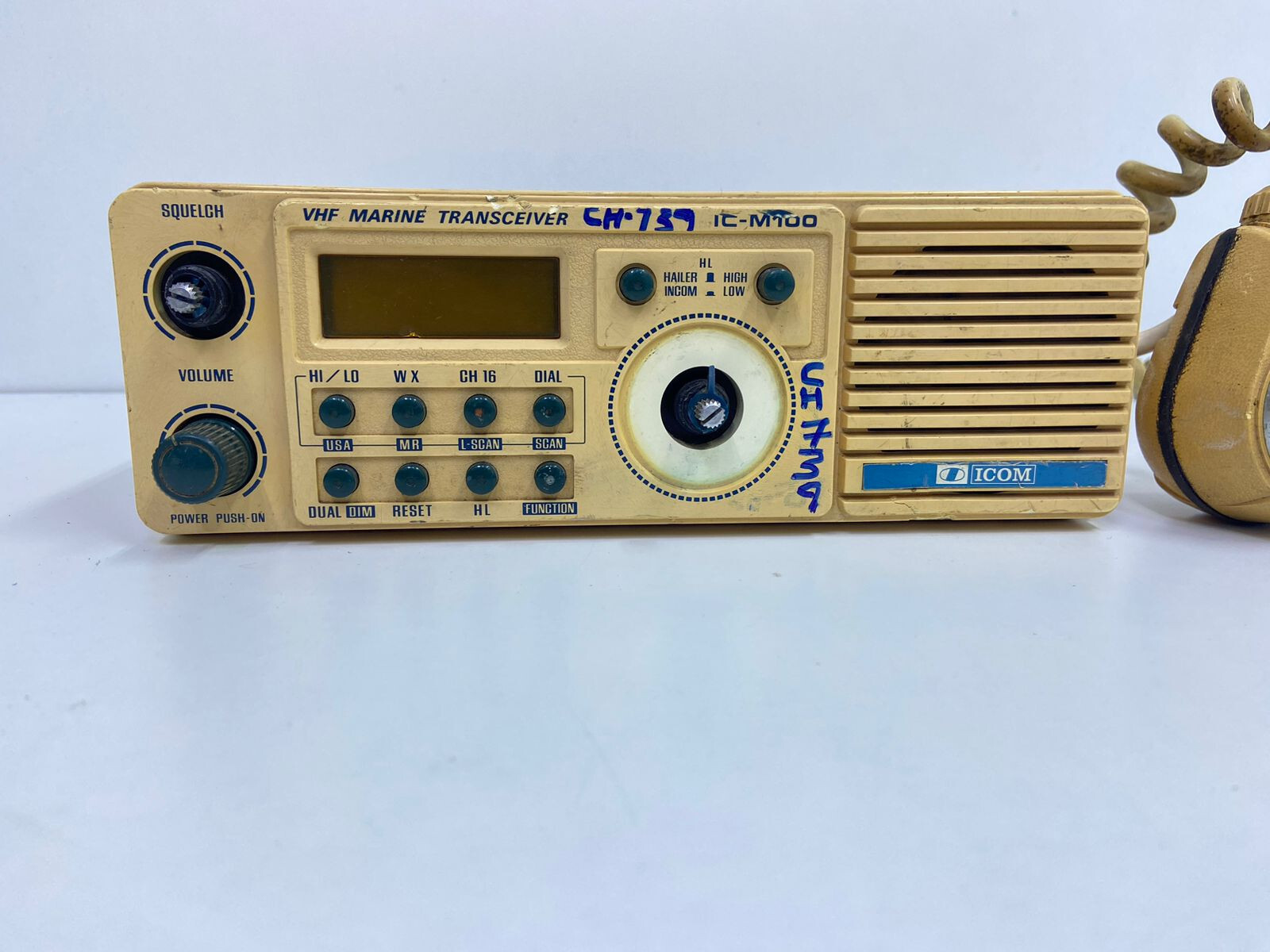 Icom VHF Marine Transceiver Ic-m100 Ship Boat Radio Untested for sale ...