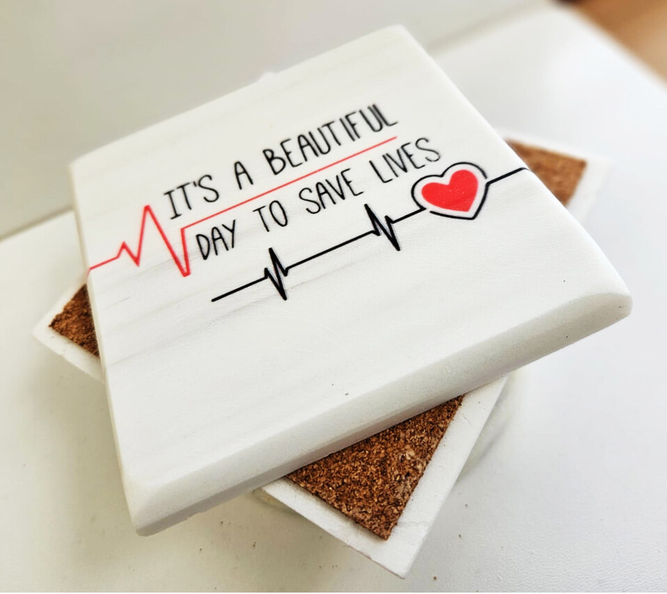 Greys Anatomy Marble Coaster gift, unique gift idea, Meredith Grey ...