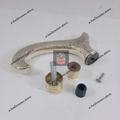 Brass Derby Head Walking Cane Handle Only For Wooden Vintage Walking ...