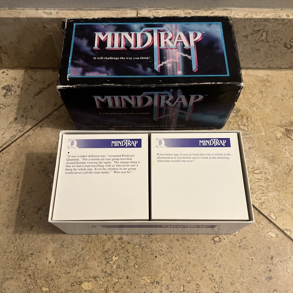 Vintage 90s Mindtrap Card Thinking Game Mind Challenge 1991 Ed Pressman | eBay