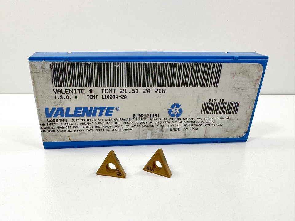 VALENITE TCMT 21.51-2A TCMT110204-2A New Carbide Inserts Grade V1N 9pcs | eBay