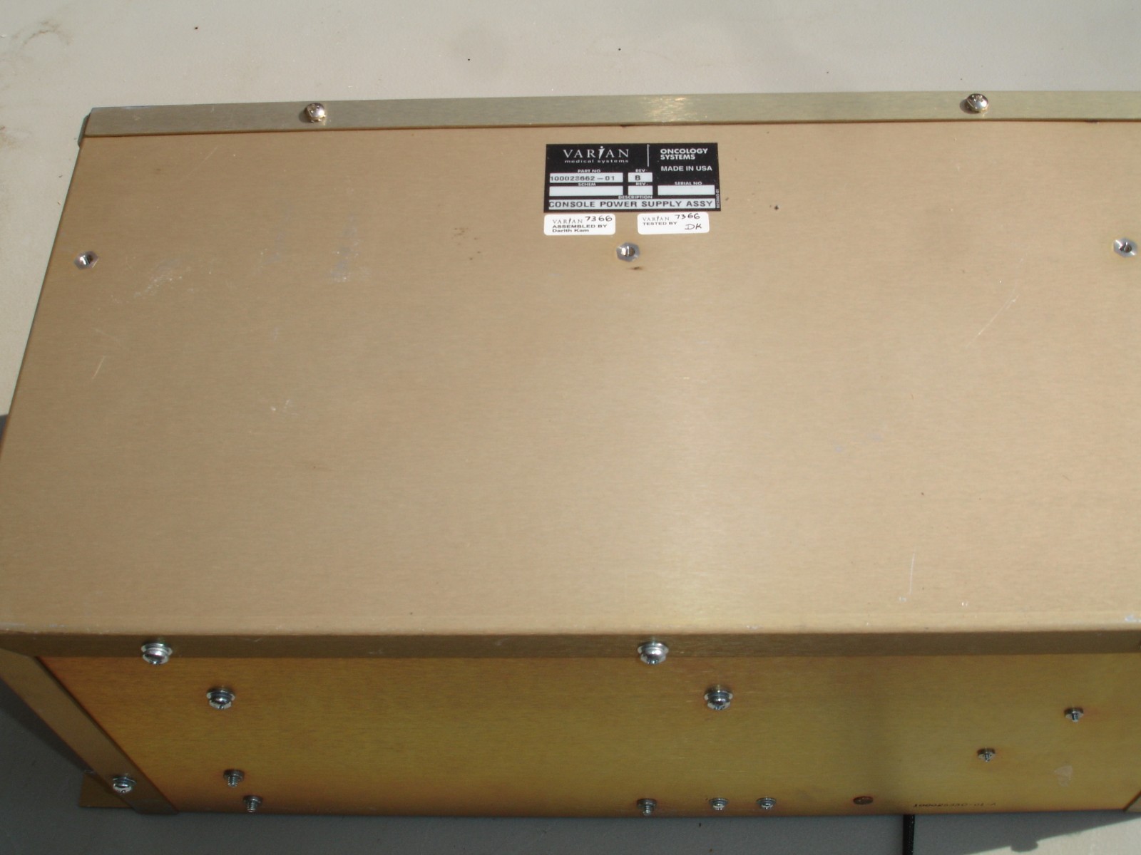 Varian Console power supply PN 100023662-01 | eBay