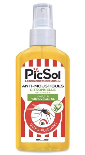 Répulsif anti moustiques citronnelle ultra puissant Picsol 100Ml | eBay