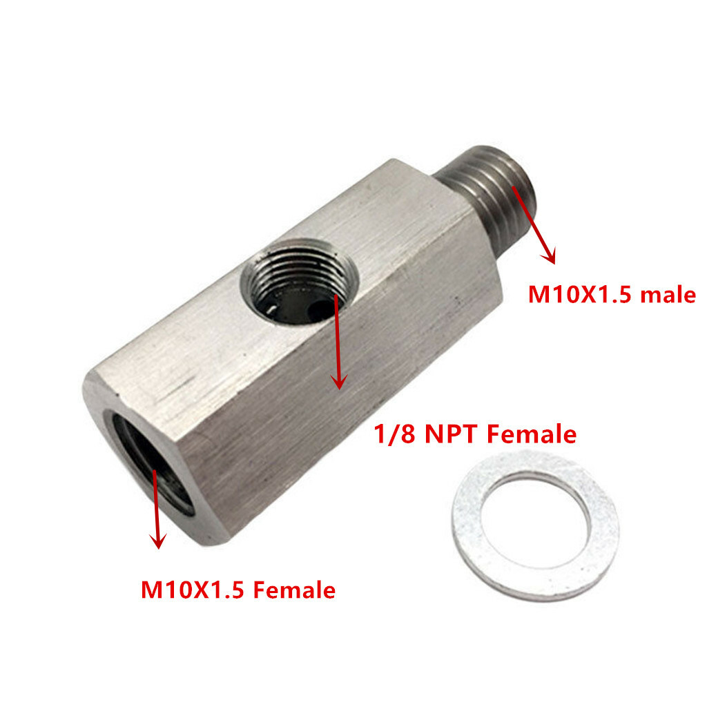 Turbo Oil Pressure Sensor Fitting 1/8 NPT M10X1.5 Female to M10X1.5 ...