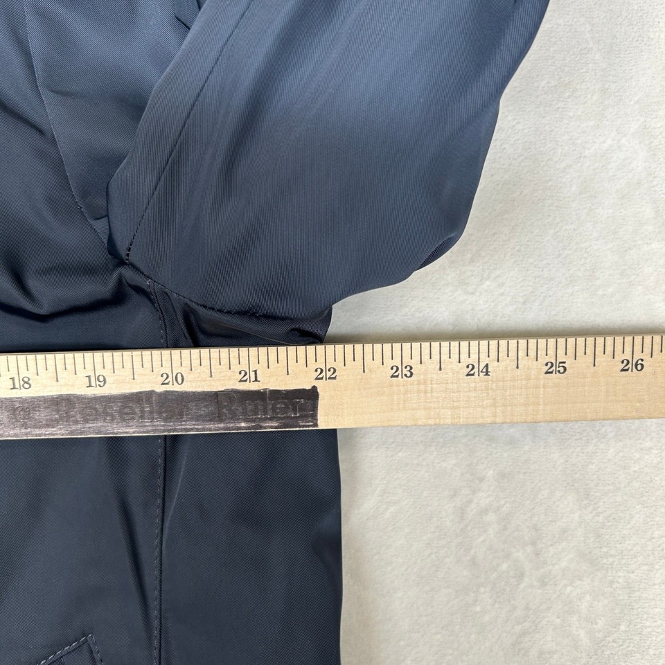 Calvin Klein Slim-Fit Overcoat Mens 40R Medium Navy Blue Water ...