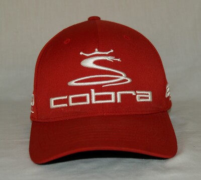 Cobra Bio Cell Golf Hat/ Red Cap / Flex Fit / Fitted cap size S-M | eBay