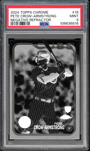 2024 Topps Chrome Pete Crow-Armstrong Negative Refractor RC #16 Cubs ...