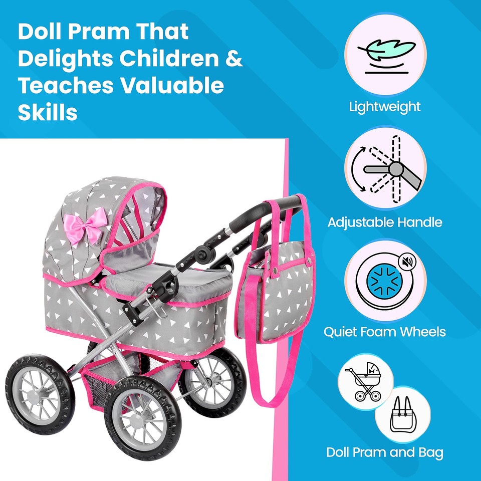 Kinderplay Baby Doll Stroller Baby Doll Pram Reborn Strollers Model ...