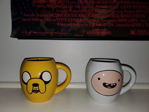 Adventure Time Jake And Finn Coffee Mug Cup Set Of 2 Rare Cartoon ...