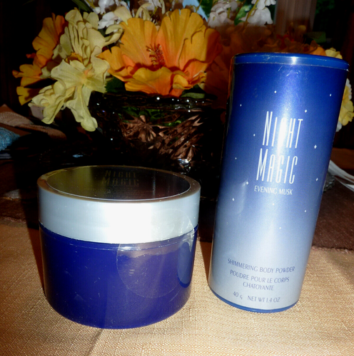 NEW Avon NIGHT Magic Evening Musk Perfumed Skin Softener & Body Powder ...
