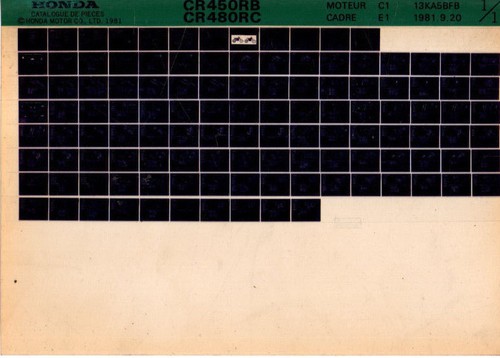 Microfiche HONDA CR150RB CR 450 480 RB RC MOTO | eBay