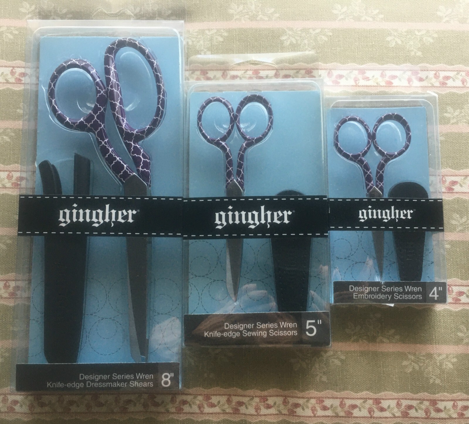 Gingher Designer Series Scissors ~WREN~ 4" - 5" Or 8" Dark Purple ...