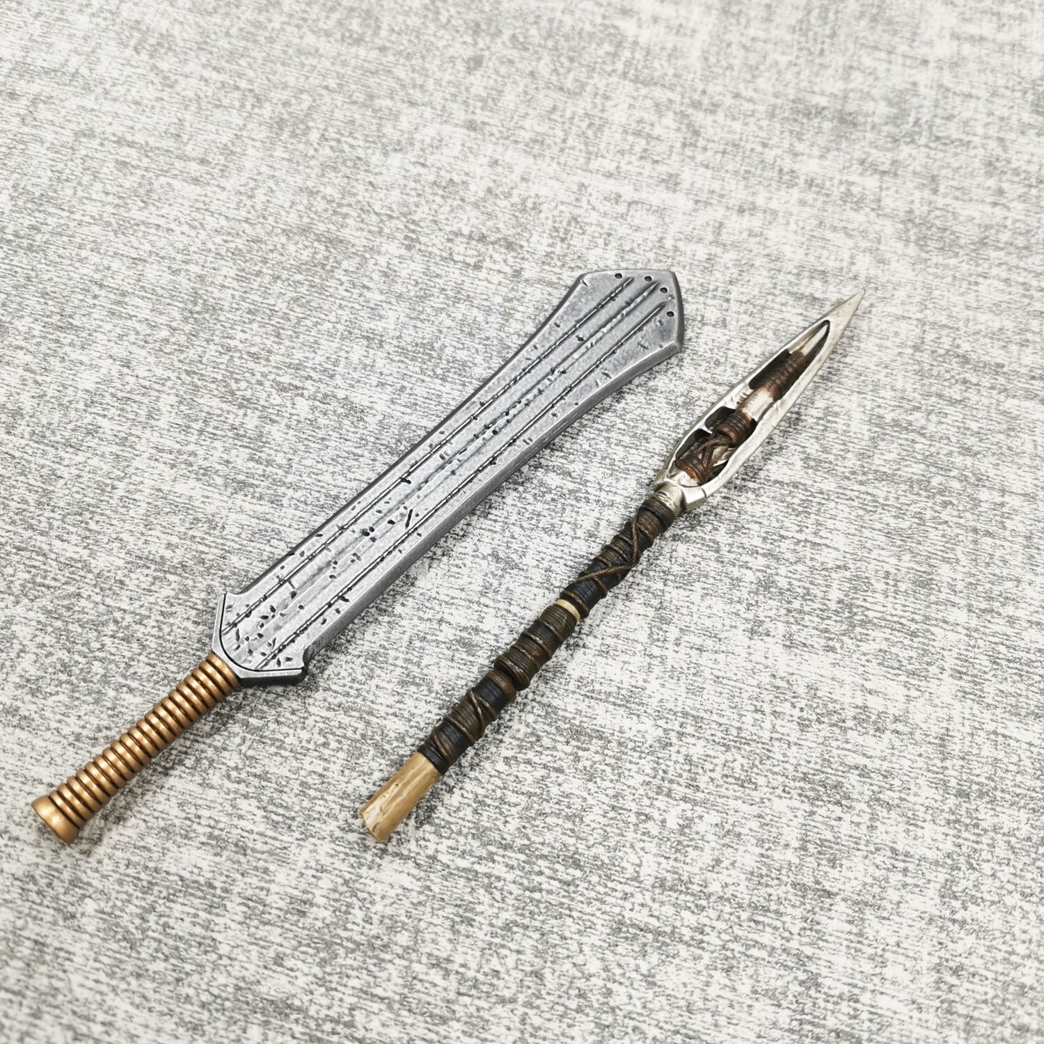 Spear Sword Figure 1/6 Erik Killmonger Weapon Hot Toys HT Black Panther ...