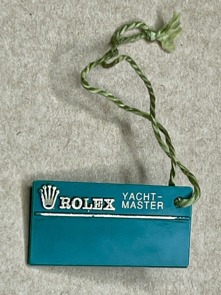 ROLEX Swing Hang Tag Yacht Master 68628 69628 Yellow Gold White Blue ...
