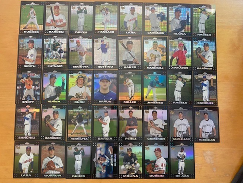 PHIL HUGHES XFRACTOR REFRACTOR ROOKIE 39 CARD LOT 2007 TOPPS CHROME SET ...