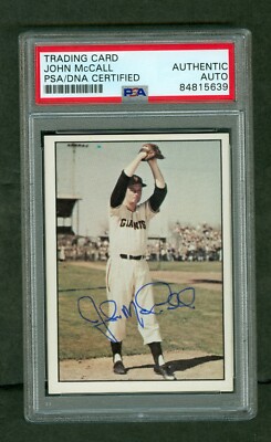 John McCall 1979 TCMA Stars of 1950's #200 NY Giants PSA/DNA Encased ...