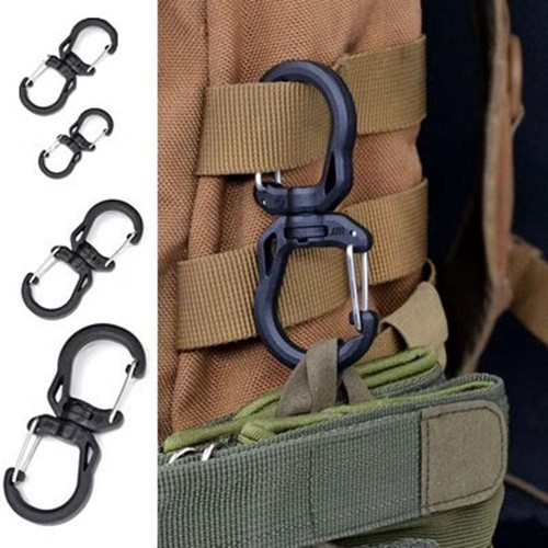 Plastic Steel Double Head Buckles Keychain Climbing Carabiner Outdoor ...