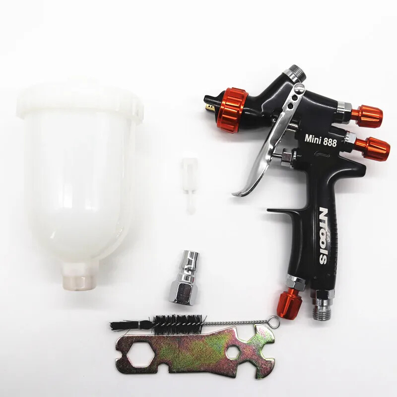 Spray Gun with 400CC Mix Cup Air Spray Gun with Paint Mixing Cup and ...
